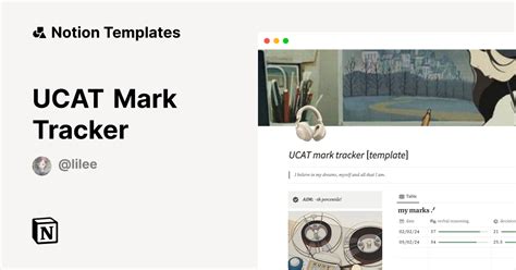 Ucat Mark Tracker Template Notion Marketplace