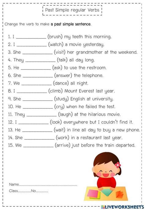 3fepast Simple Irregular And Regular Verbs Worksheet Verb Worksheets