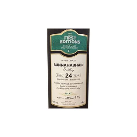 Bunnahabhain 24 Year Old Single Malt Scotch Whisky The First Editions