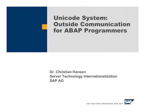 Pdf Unicode System Outside Communication For Abap Programmers Dokumentips