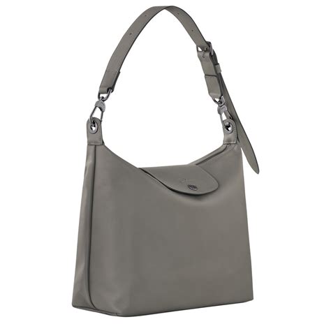 Le Pliage Xtra M Hobo Bag Turtledove Leather Longchamp Us