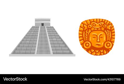 Maya Civilization Ethnic Symbols With Chichen Itza