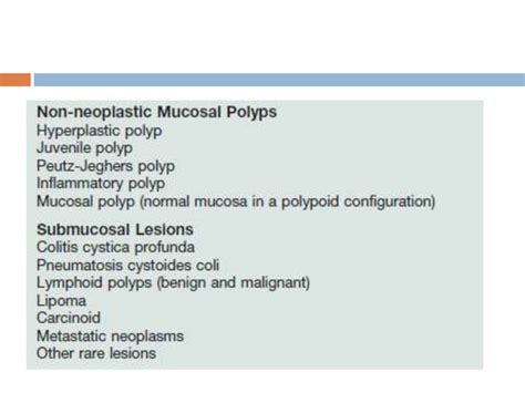 Colonic Neoplastic Polyps Pptx Digestive Disorders Diseases And Conditions