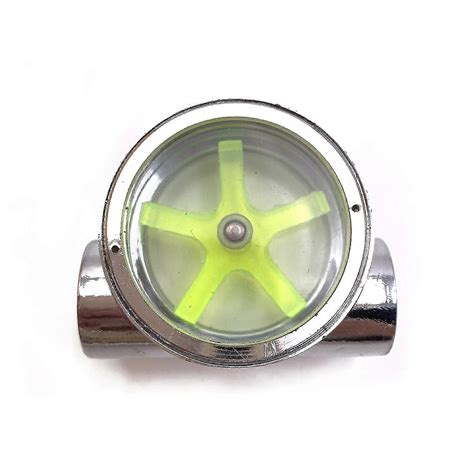 Flow Meter Water Cooling Flow Indicator Meter Copper Chromed 2 Ways G1