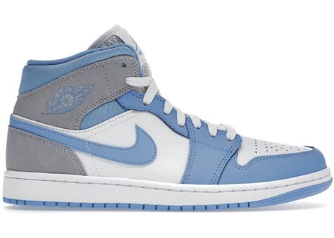 Jordan 1 Mid University Blue Grey Mens Dx9276 100 Us