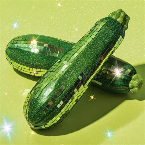 Two Pickles With Mosaic Patterns Against A Green Backdrop Featuring