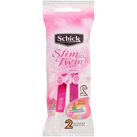 Schick Slim Twin St 2 Disposable Razors For Women Sensitive Skin