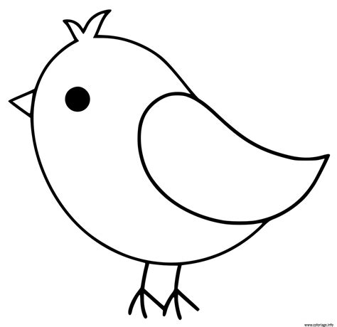 Coloriage Petit Oiseau Mignon Dessin Oiseau à Imprimer