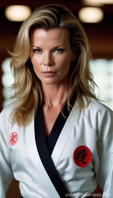 Kim Basinger Training Karate In A Dojo Stable Diffusion Online