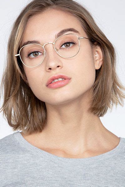 Golden Round Prescription Eyeglasses Large Full Rim Metal Eyewear Cori