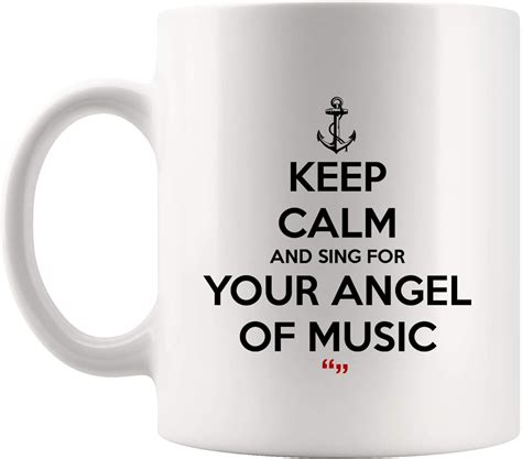 Keep Calm Sing Angel Music Singer Song Mug Coffee Cup Funny
