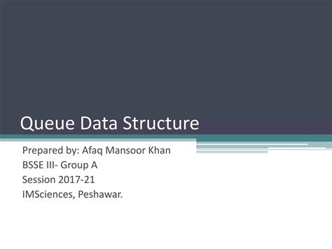 Queue Data Structure Pptx