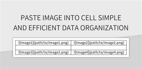 Paste Image Into Cell Simple And Efficient Data Organization Excel Template Free Download