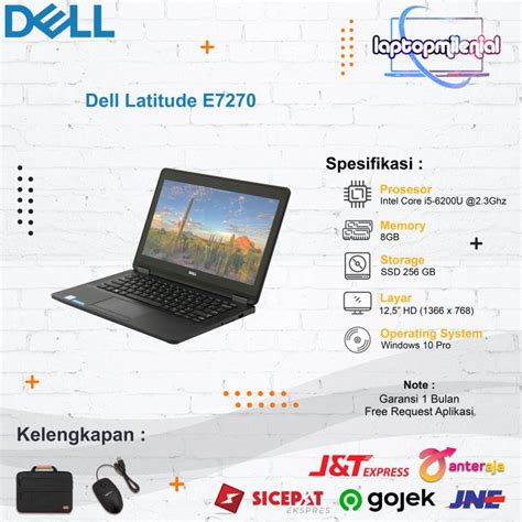Laptop Dell Lattitude E Intel Core I Gen Ram Gb Ssd Tb Full Bonus Original Bergaransi