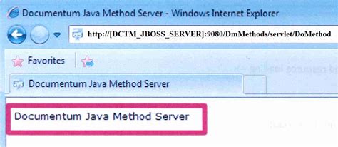 Documentum Java Method Server Jms Starting Stopping Url Command