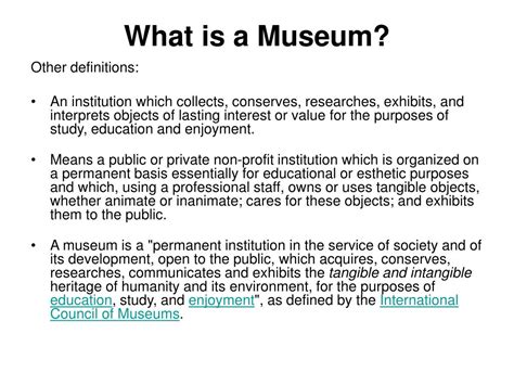 Ppt Introduction To Museums Powerpoint Presentation Free Download