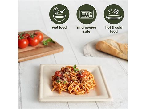 Pacote Com 50 Pratos De Papel Descartáveis Quadrados Pratos De Papel