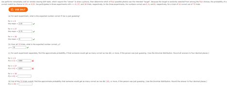 Solved A For Each Experiment What Is The Expected Number Chegg
