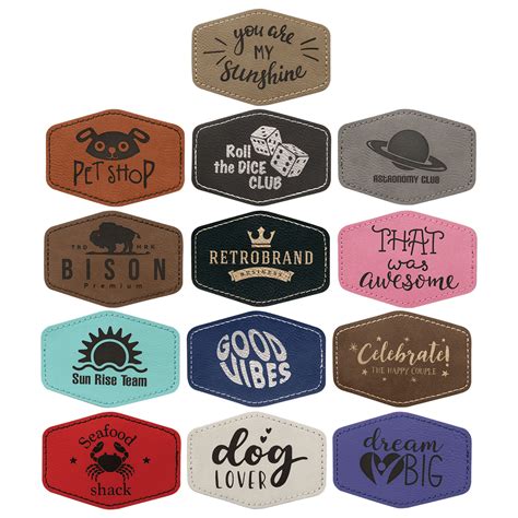 35 Laser Engraved Hex Patch Laser Designs