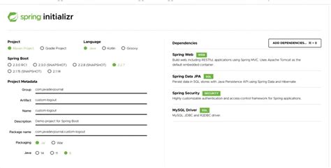 Spring Security Custom Logout Handler Java Development Journal