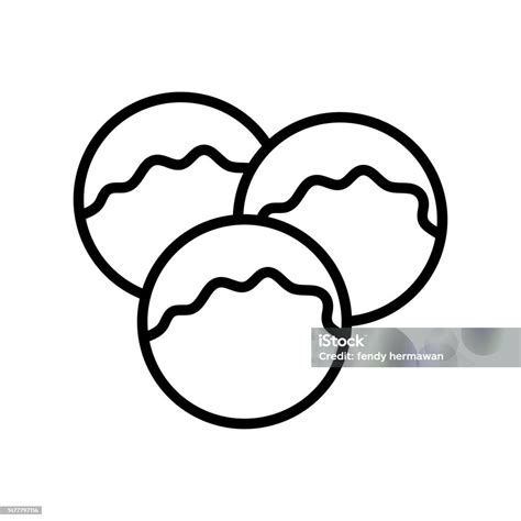 Fleischbällchen Icon Vektor Designvorlage Auf Weißem Hintergrund Stock Vektor Art Und Mehr