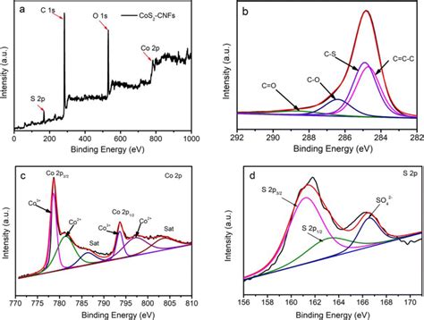 Xps Of Cos2 Cnfs A Full Spectrum B C 1 S Energy Spectrum C Co 2p