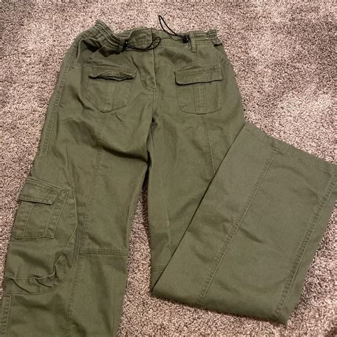 Brandy Melville Green Cargo Pants One Size Depop