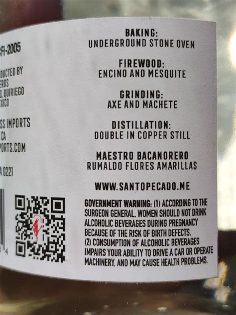 Bacanora Review Santo Pecado R Mezcal