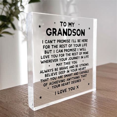 Red Ocean Grandson Ts For Christmas Birthday To My Grandson Plaque