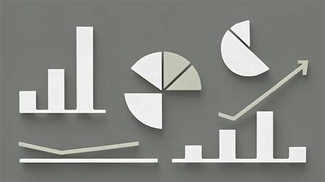 Minimalist Data Visualization Elements With Light Colors On Grey