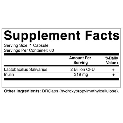 Lactobacillus Salivarius 2 Billion 60 Dr Capsules Vitamatic