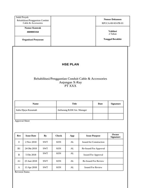 [mms] Contoh Hse Plan Pt Xxx Pdf