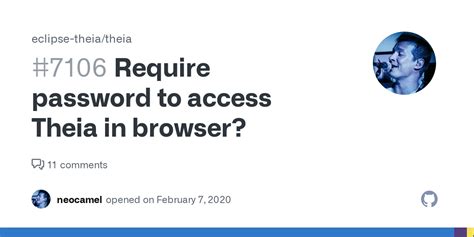 Require Password To Access Theia In Browser · Issue 7106 · Eclipse