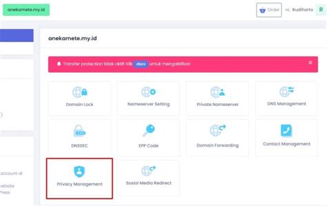 Cara Disable Dan Enable Domain Privacy Protection