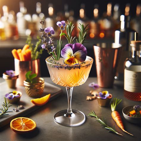 Risen Reverence Easter Cocktail With Floral Fruity And Herbal Notes