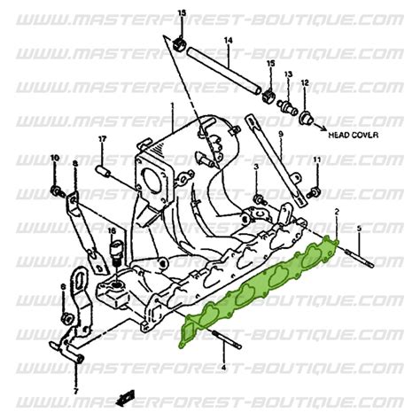 Intake Manifold Seal 16 Valves Suzuki Santana Samurai And Jimny