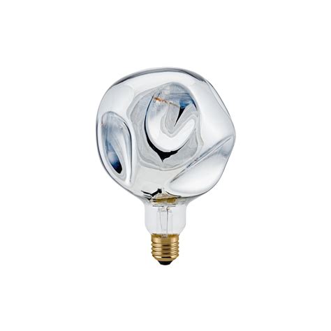 Led Bulb Giant Ball E27 4w 918 Dimmable Silver Metal Uk
