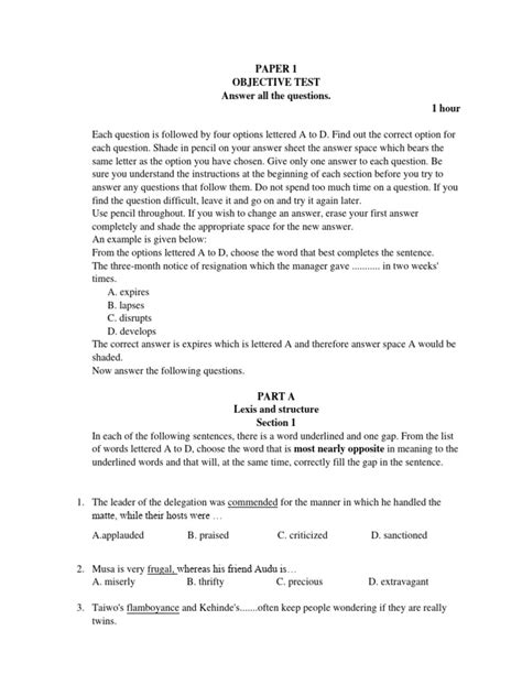 English Lamguage Paper Achimota11 Pdf Poetry