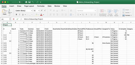 Export A Project To Ms Excel Inspire Planner Help Center Inspire