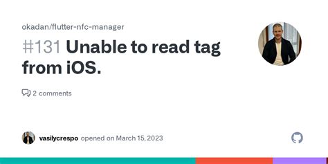 Unable To Read Tag From Ios · Issue 131 · Okadanflutter Nfc Manager