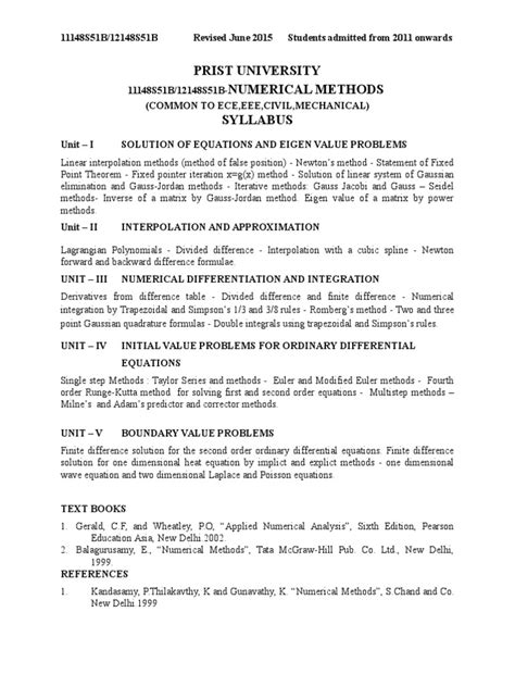 Numerical Methods Qb 11148s51b 12148s51b Download Free Pdf Numerical Analysis Finite