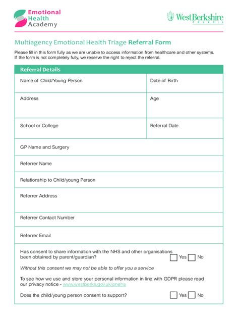 Fillable Online Mental Health Triage Assessment Form Fax Email Print