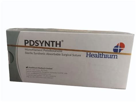 Violet Absorbable Healthium Pdsynth Surgical Suture Packaging Type