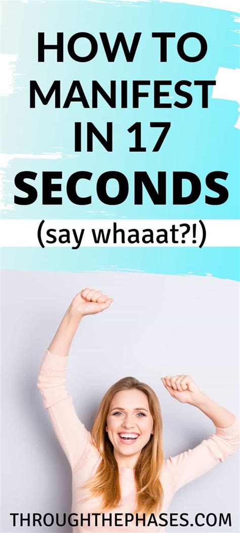 17 Second Manifestation Is This The Secret To Loa Success