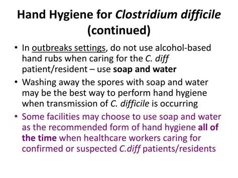Ppt C Difficile And Hand Hygiene For Healthcare Settings Powerpoint Presentation Id1621659