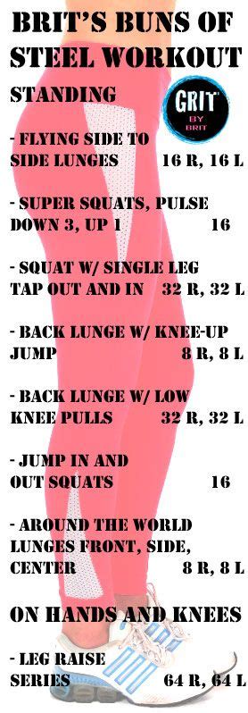 Brits Buns Of Steel Workout Fitness Body Workout Buns Of Steel