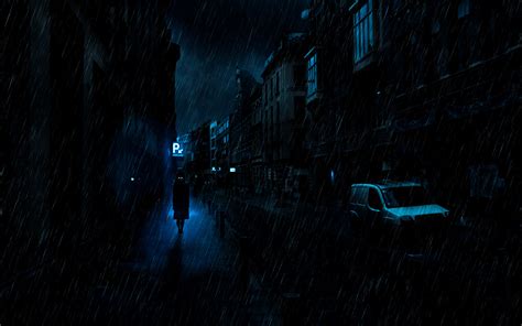 Anime Original Dark Rain Wallpaper