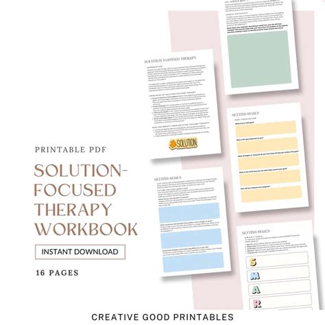 Solution Focused Therapy Worksheet Sfbt Worksheet Therapy Handouts