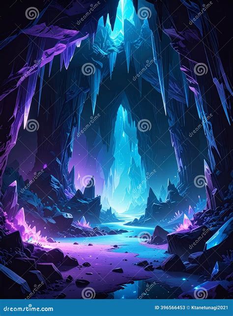 The Crystal Cavern Journey To The Center Of The Earth Stock Image
