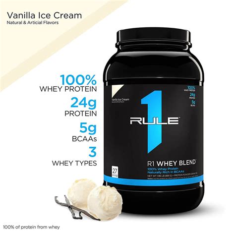R1 Whey Blend 27 Servings Vanilla Ice Cream 196 Lbs Dailyvita